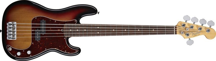 HW Audio:. Fender American Standard Precision Bass 5 String, Sunburst ...