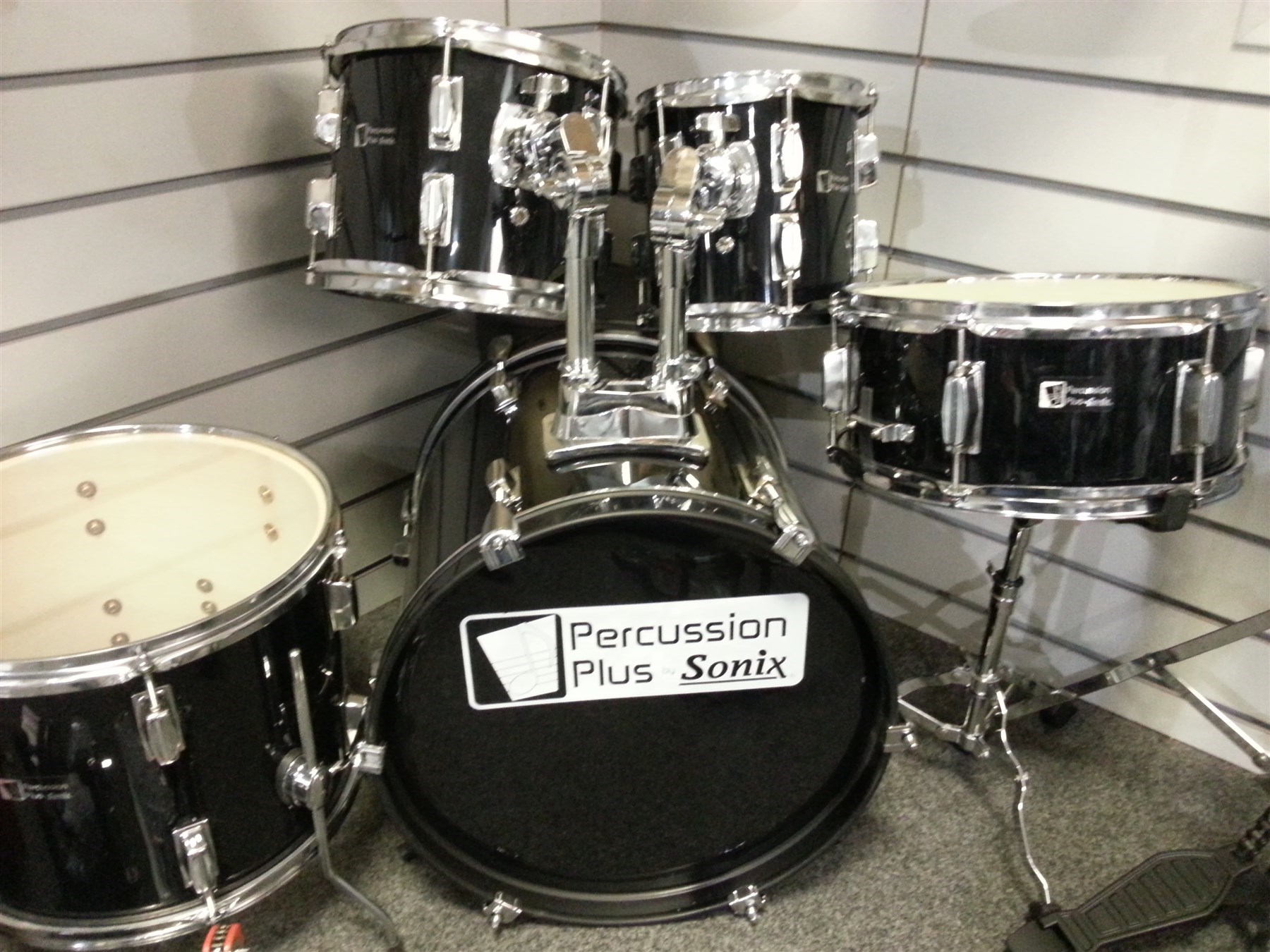 HW Audio:. Sonix Junior Drum Kit - 5 Piece, Black