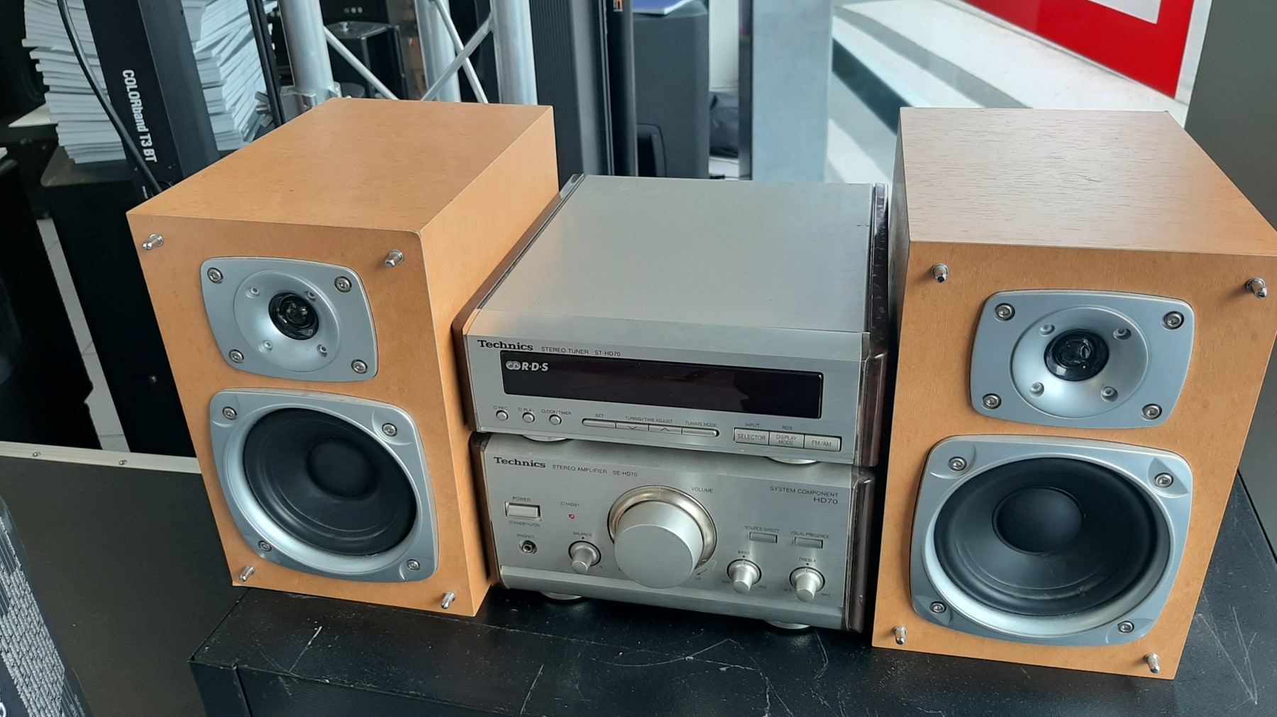 HW Audio:. Used Technics / Teac Micro System, Silver