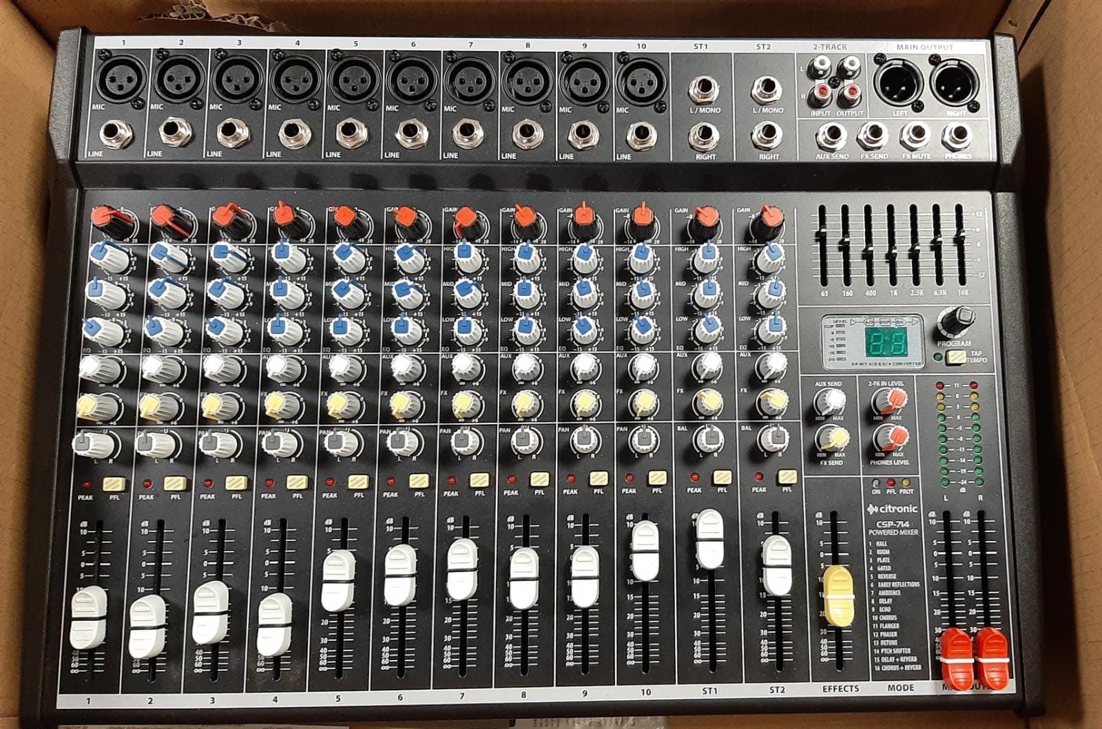 HW Audio:. USED POWERED MIXER CSP 714 170.844uk - Used, Black