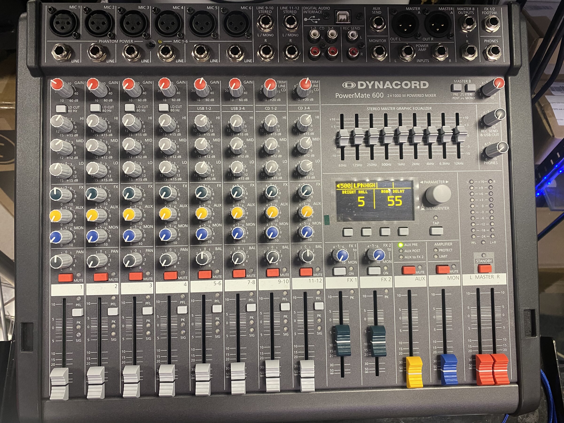 HW Audio:. Dynacord Powermate 600 Mk3 Powered Mixer - Used
