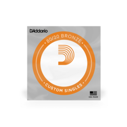 HW Audio:. D'addario 80/20 Bronze Wound Single String, 0.035