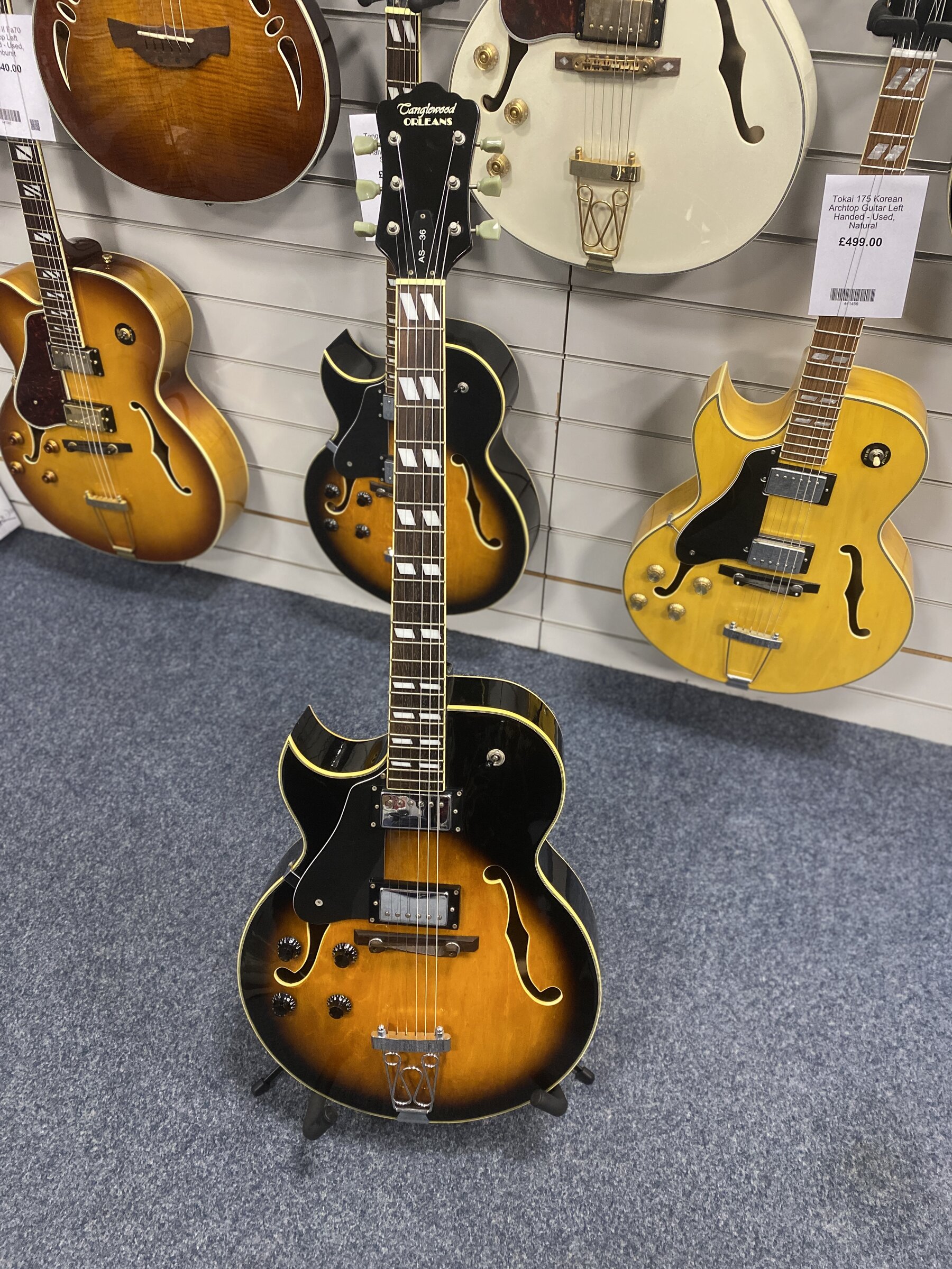 HW Audio:. Tanglewood As36 Archtop Left Handed - Used, Sunburst