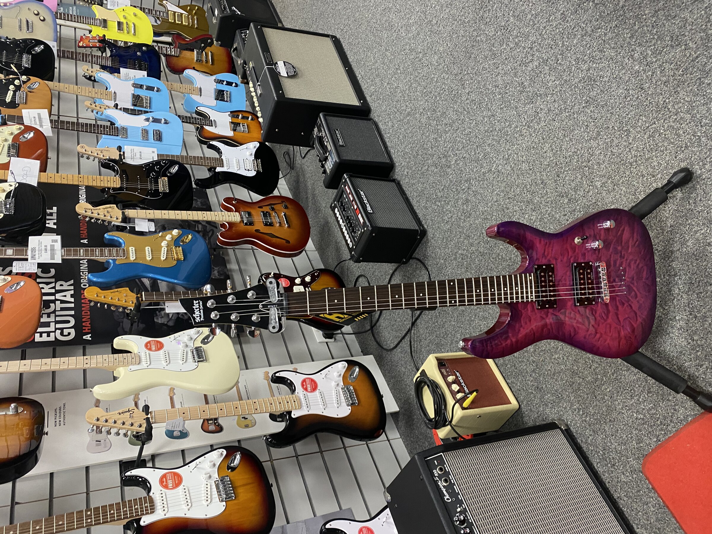 HW Audio:. Schecter C6-Plus Electric Guitar - Used, Electric Magenta